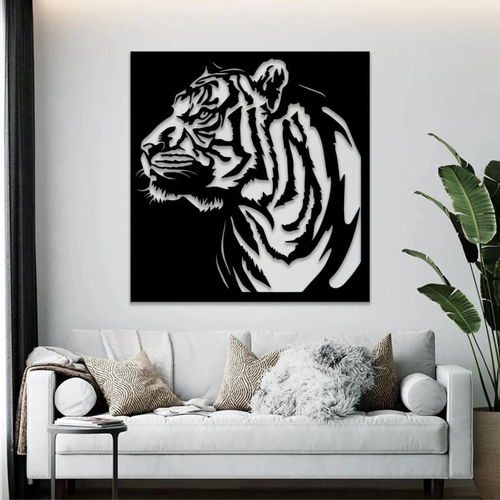 Majestic Tiger – Negative Frame – Metal Art Cafe
