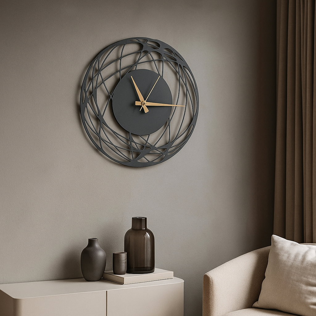 In Orbit Wall Clock – Metal Art Cafe